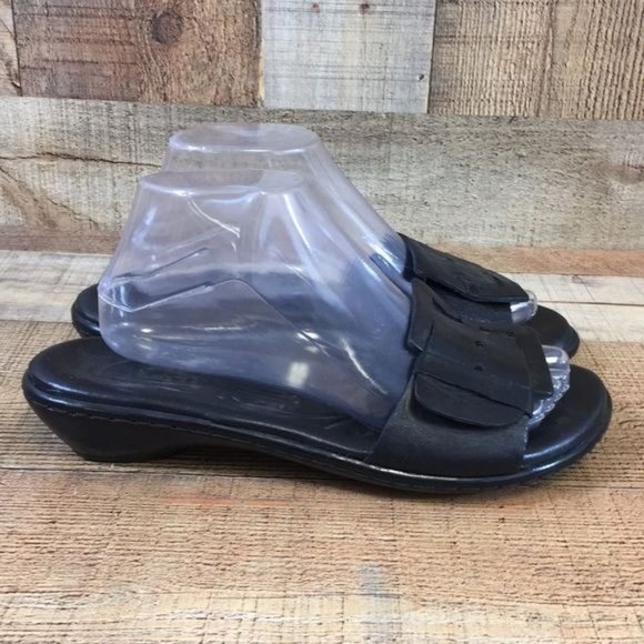 Born | Shoes | Born Sandals Womens9 45 Black Leather Elizabeth Huge ...